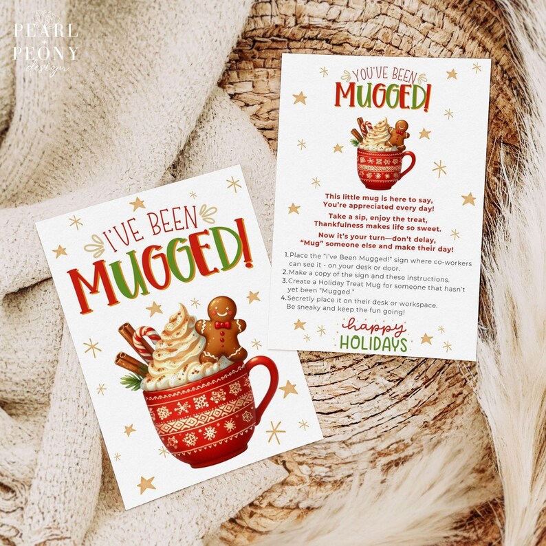 PRINTABLE Christmas You've Been Mugged Gift Exchange Game for Co ...