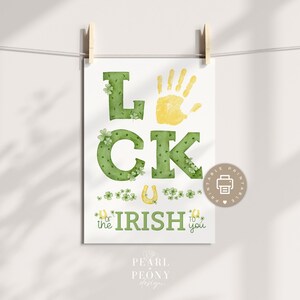 PRINTABLE St. Patrick's Day Handprint Art Craft for Kids, Luck of the ...