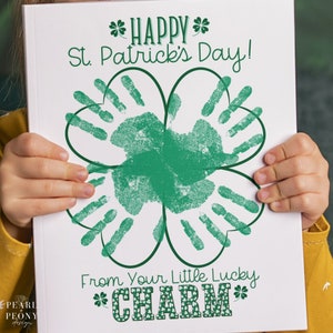 PRINTABLE St. Patrick's Day Handprint Art Craft for Kids, Keepsake Art ...