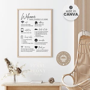 AIRBNB Welcome Sign Template | VRBO Welcome Sign | Vacation Rental ...