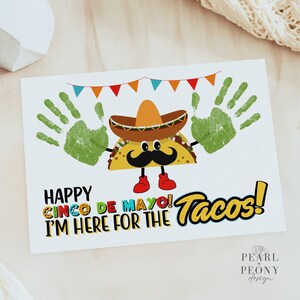 PRINTABLE Cinco De Mayo Tacos Handprint Art Craft, Keepsake Art ...