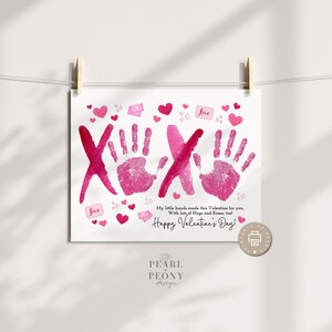 PRINTABLE Valentines Day Handprint Art Craft Project, Keepsake Art ...