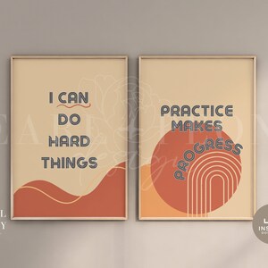 PRINTABLE Growth Mindset Poster Bundle, Boho Classroom Decor, Calm Down ...