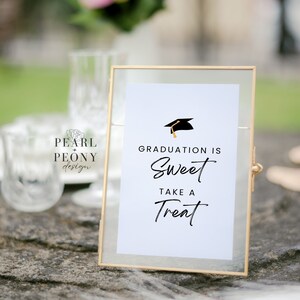 PRINTABLE Graduation Party Treat Table Sign, NON-EDITABLE Print and ...