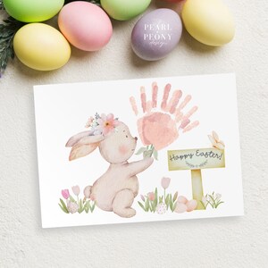 PRINTABLE Easter Handprint Art Craft for Kids, Bunny Keepsake Art ...