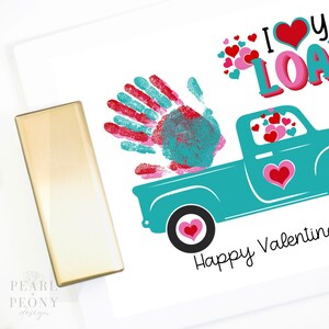 PRINTABLE Valentines Day Handprint Art Craft for Kids, Keepsake Art ...