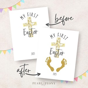 PRINTABLE My First Easter Handprint Art Craft for Baby, Easter ...