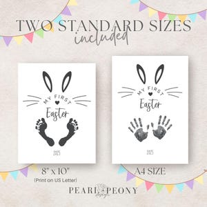 PRINTABLE My First Easter Handprint Art Craft for Baby, Easter Bunny ...