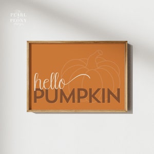 PRINTABLE Hello Pumpkin Wall Art, Pumpkin Print, Hello Pumpkin Sign ...