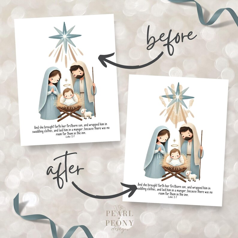 PRINTABLE Christian Christmas Handprint Art Craft, Nativity Bible Verse ...