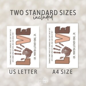 PRINTABLE MLK Day Handprint Art Craft for Kids, Black History Month ...