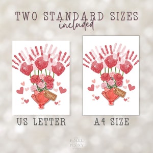 PRINTABLE Valentines Day Handprint Art Craft for Kids, Keepsake Art ...