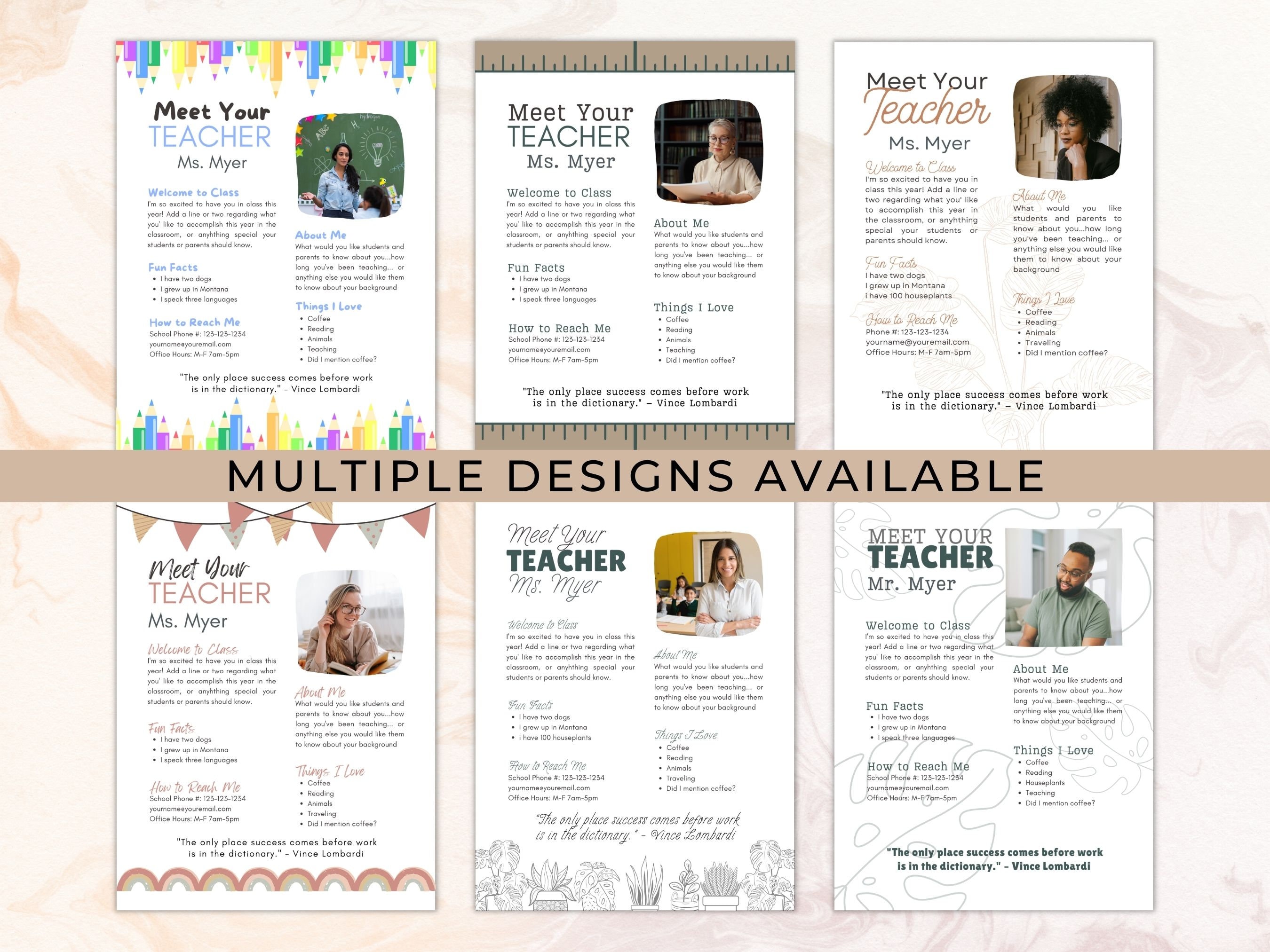 EDITABLE Meet the Teacher Template, Back to School Flyer, Teacher ...