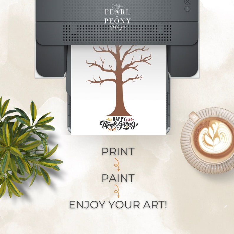 PRINTABLE Fall Leaves Handprint Art, Thanksgiving Thumbprint Craft ...