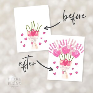 PRINTABLE Valentines Day Handprint Art Craft for Kids, Keepsake Art ...