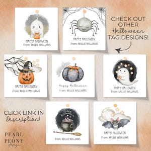 EDITABLE Halloween Gift Tag Template, Printable Classroom Party Favor ...