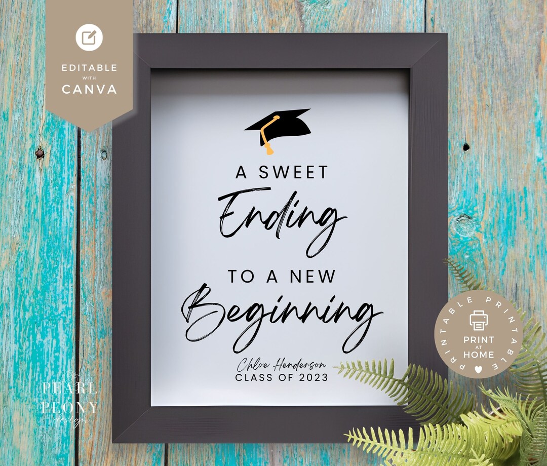 Graduation Dessert Table Sign Printable Graduation Treat Table Sign ...