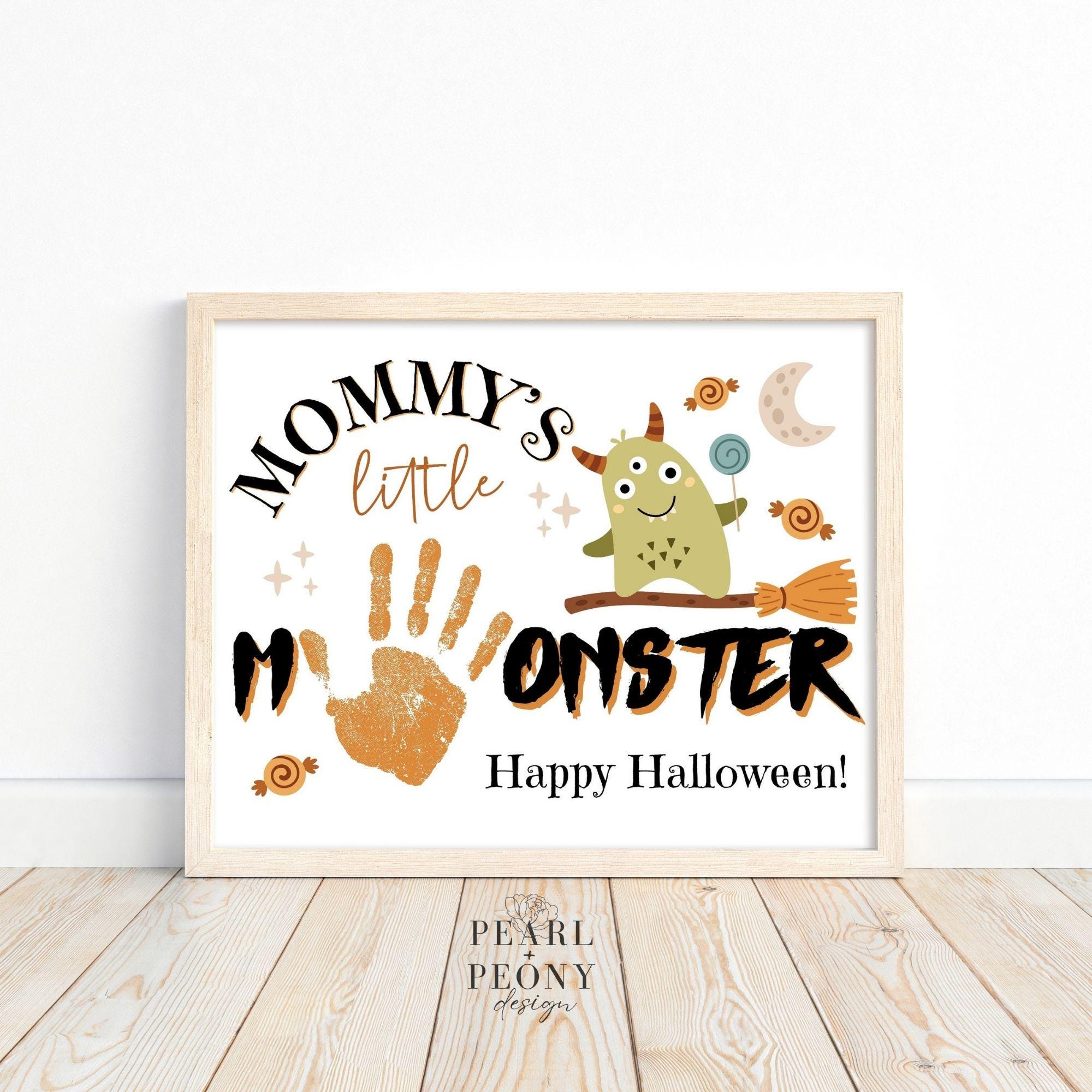 PRINTABLE Cute Halloween Handprint Art Craft for Mom, Toddler Preschool ...