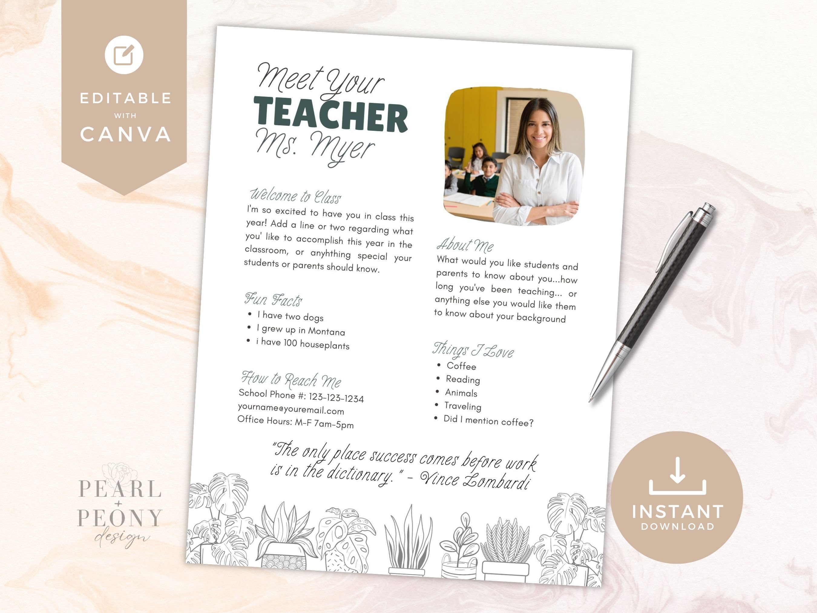 EDITABLE Meet the Teacher Template, Back to School Flyer, Teacher ...