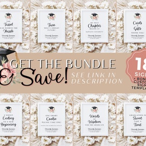 Graduation Drinks Table Sign, Printable Cheers to the Graduate Table ...