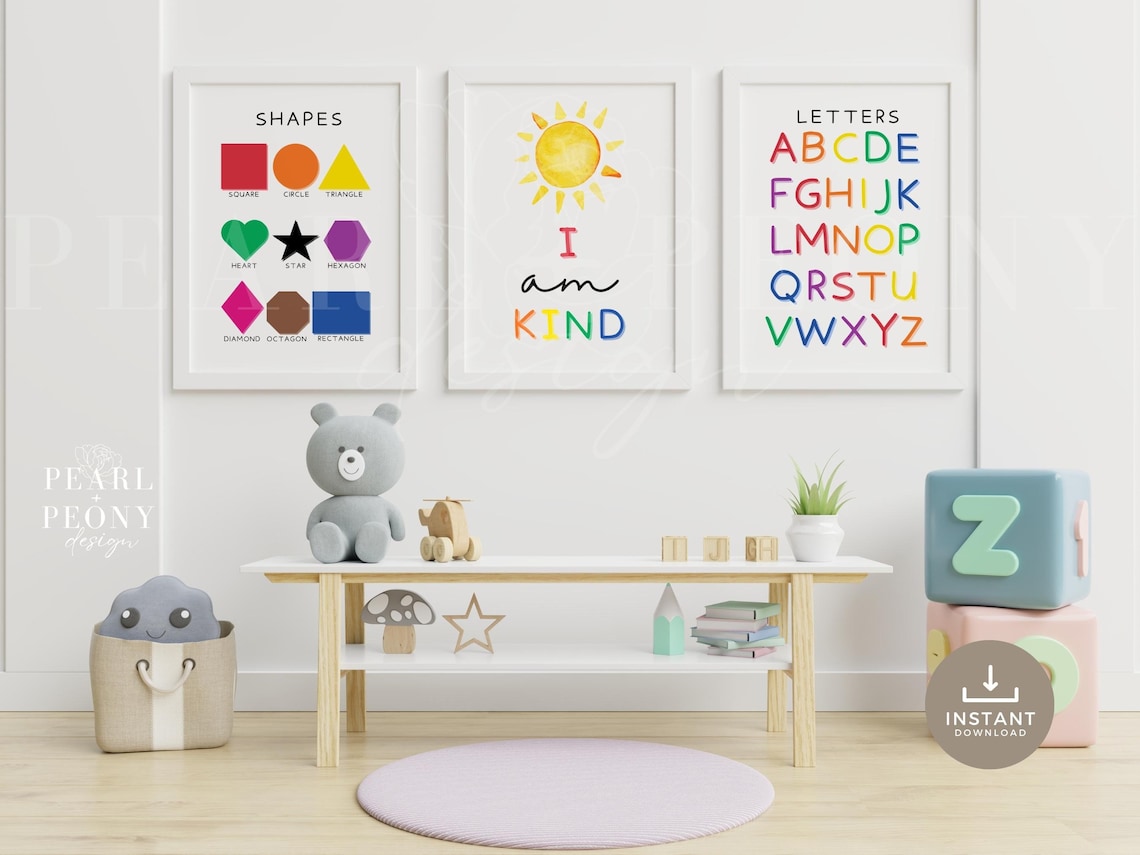 PRINTABLE Set of 6 Preschool Classroom Posters Homeschool - Etsy
