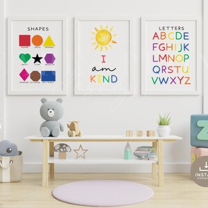 PRINTABLE Set of 6 Preschool Classroom Posters, Homeschool Printables ...