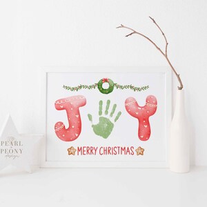 PRINTABLE Joy Christmas Handprint Art Craft for Toddlers, Kids Keepsake ...