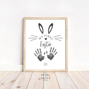 PRINTABLE My First Easter Handprint Art Craft for Baby, Easter Bunny ...