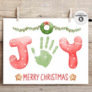 PRINTABLE Joy Christmas Handprint Art Craft for Toddlers, Kids Keepsake ...