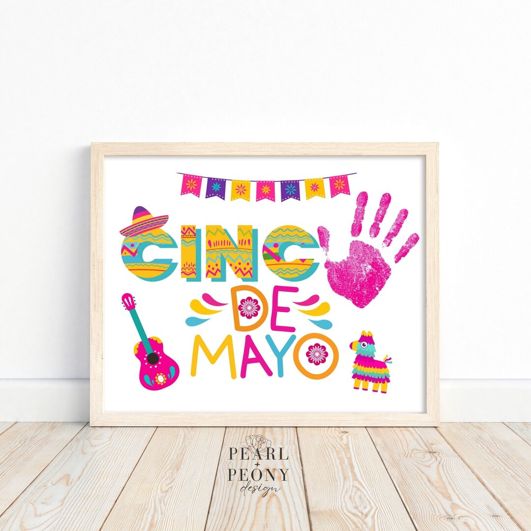 PRINTABLE Cinco De Mayo Handprint Art Craft, Keepsake Art, Toddler ...