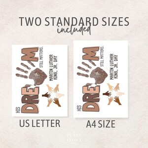 PRINTABLE MLK Day Handprint Art Craft for Kids, Black History Month ...