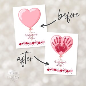 PRINTABLE Valentines Day Handprint Art Craft for Kids, Keepsake Art ...