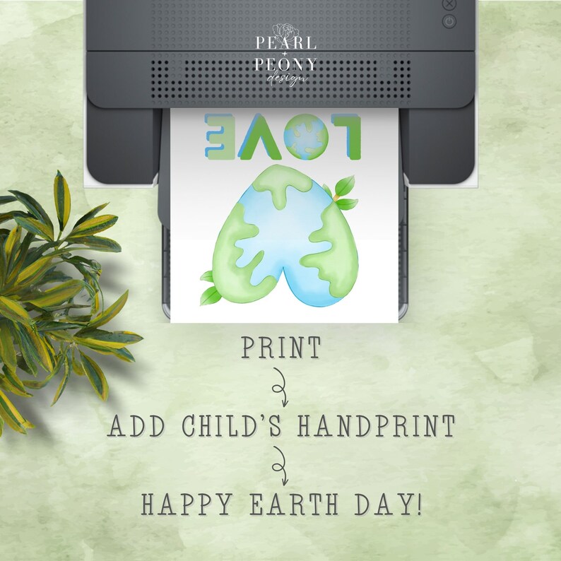 PRINTABLE Earth Day Handprint Art Craft for Kids, Keepsake Art, Toddler ...