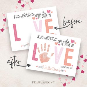 PRINTABLE Christian Valentines Day Handprint Art Craft Project, Toddler ...