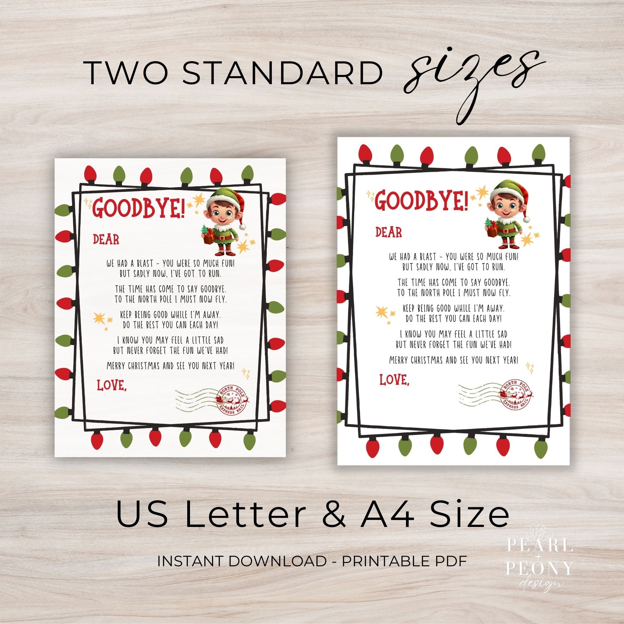 PRINTABLE Christmas Goodbye Letter, Elf Farewell Letter, Goodbye From ...