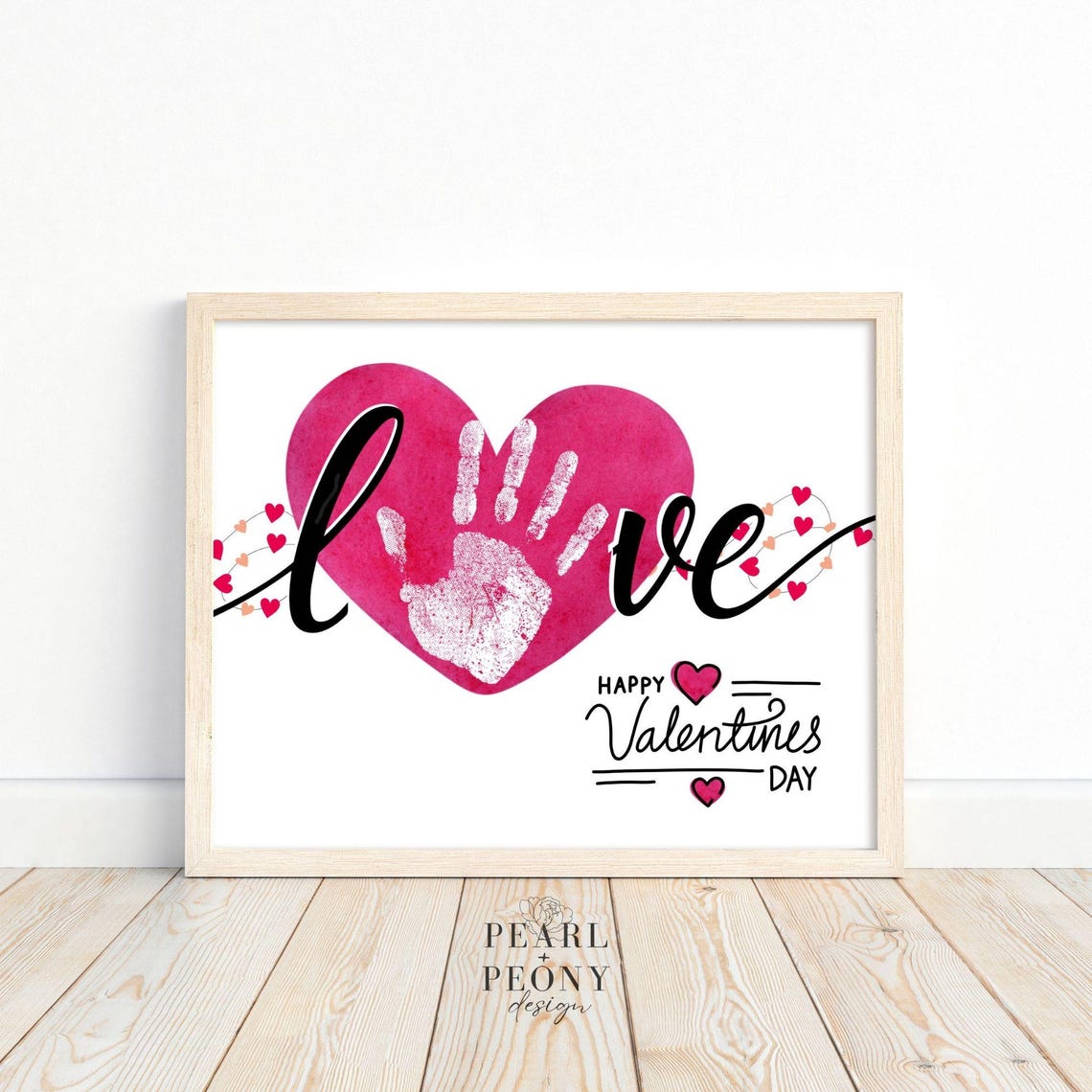 PRINTABLE Valentines Day Handprint Art Craft Project, Keepsake Art ...