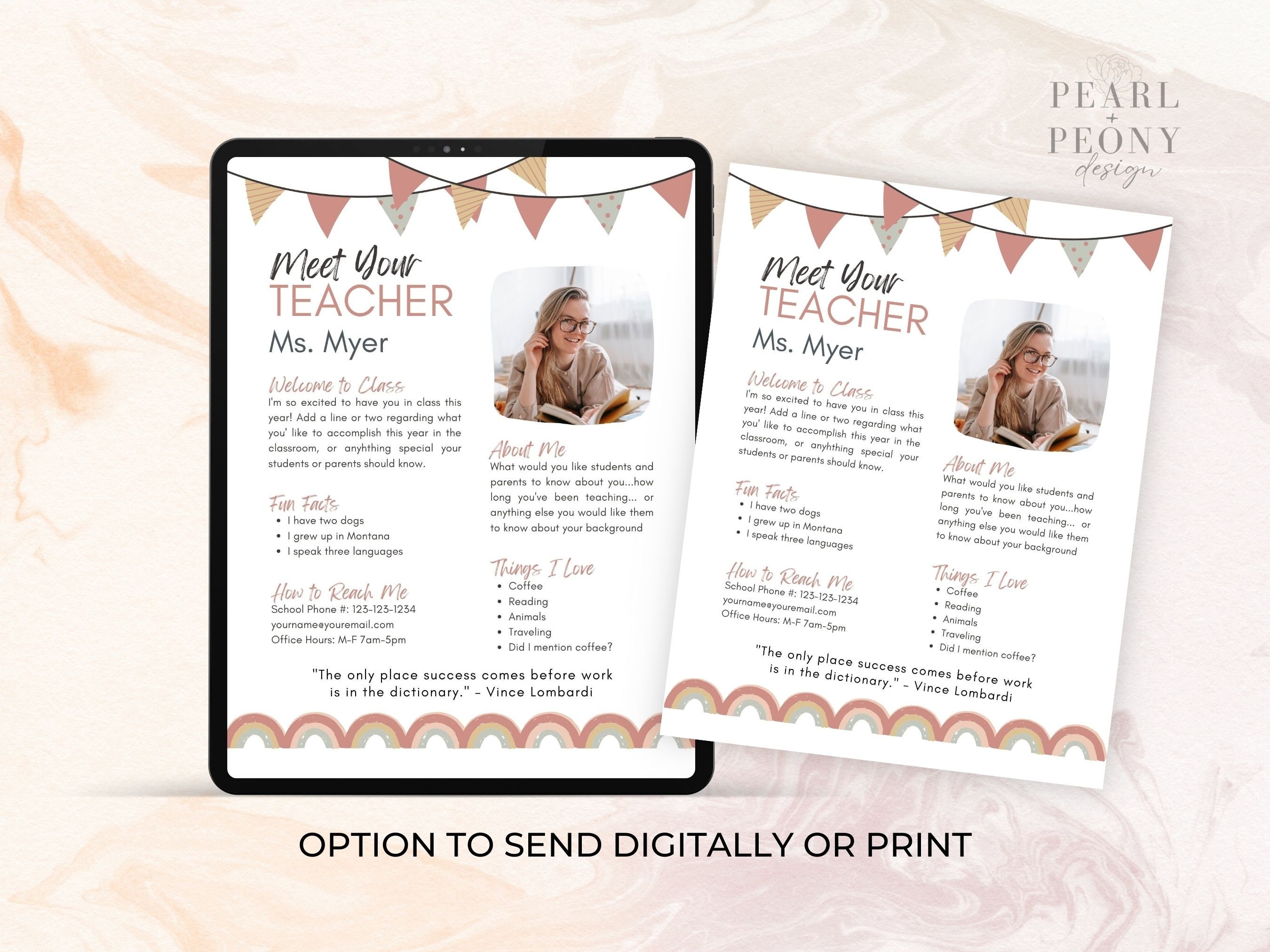 EDITABLE Meet the Teacher Template, Back to School Flyer, Boho Teacher ...