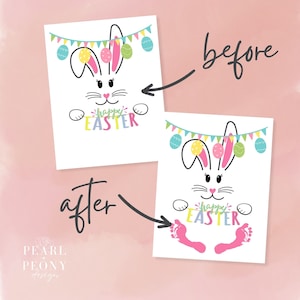 PRINTABLE Easter Handprint Art Craft for Kids, Footprint Keepsake Art ...