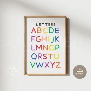 PRINTABLE Preschool Alphabet Learning Poster, Homeschool Printable ...