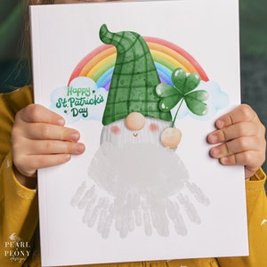 PRINTABLE St. Patrick's Day Handprint Art Craft for Kids, Keepsake Art ...