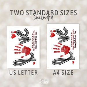 PRINTABLE Valentines Day Handprint Art Craft for Kids, Keepsake Art ...