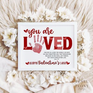 PRINTABLE Christian Valentines Day Handprint Art Craft Project, Toddler ...