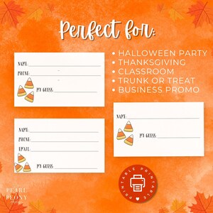 PRINTABLE Candy Corn Guessing Game, Thanksgiving Birthday Party Game ...