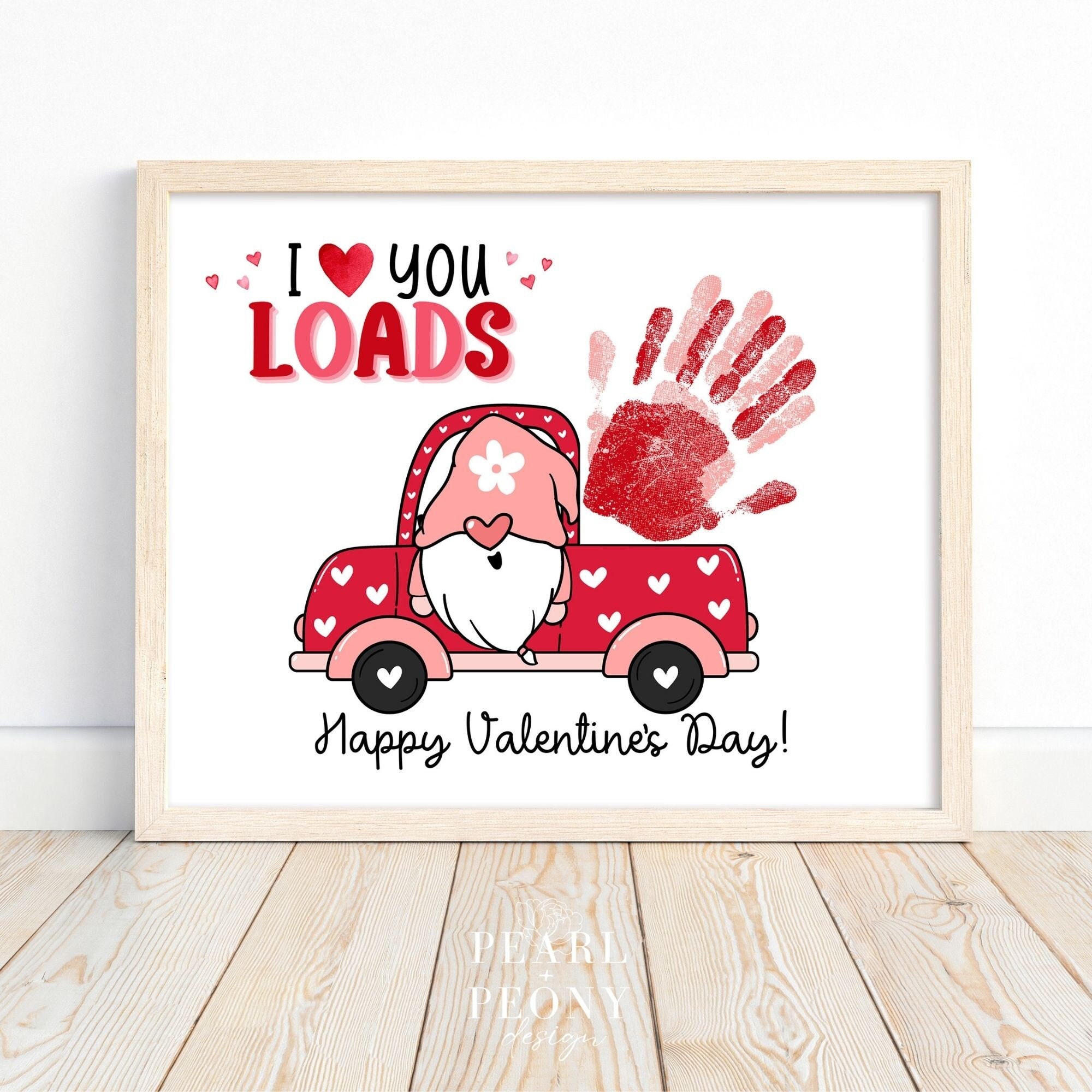 PRINTABLE Valentines Day Handprint Art Craft for Kids, Keepsake Art ...