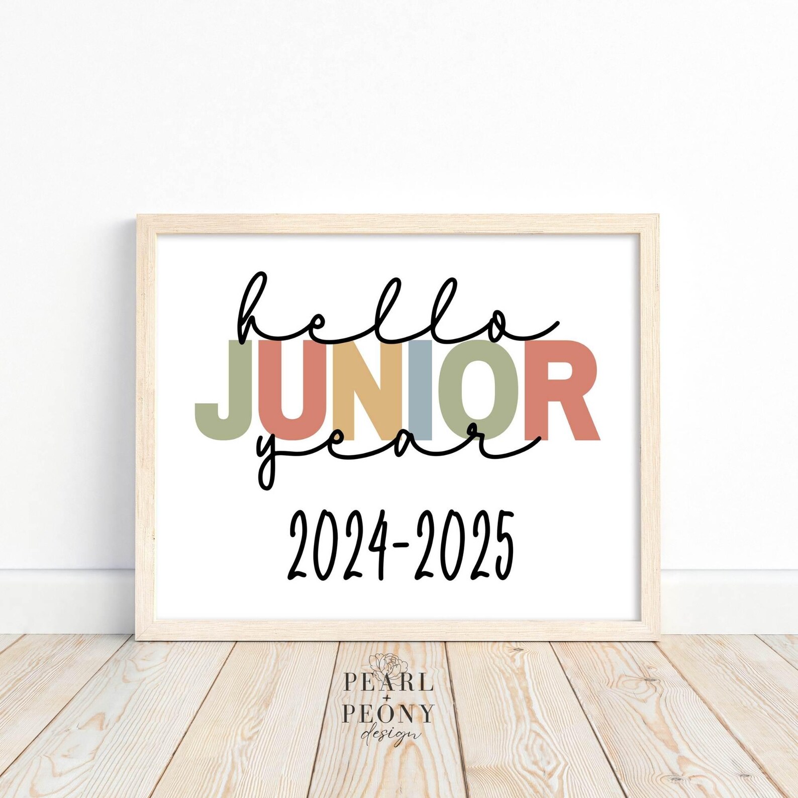 PRINTABLE 2024 Boho First Day of Junior Year 11th Grade Sign, Aesthetic ...