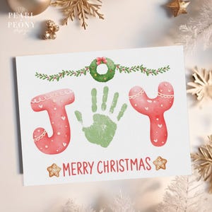 PRINTABLE Joy Christmas Handprint Art Craft for Toddlers, Kids Keepsake ...