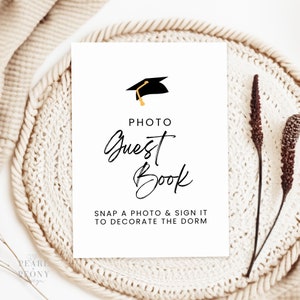 PRINTABLE Graduation Party Photo Guest Book Table Sign, NON-EDITABLE ...