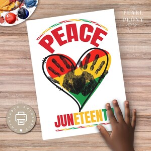 PRINTABLE Juneteenth Handprint Art Craft for Kids, Freedom Day Keepsake ...