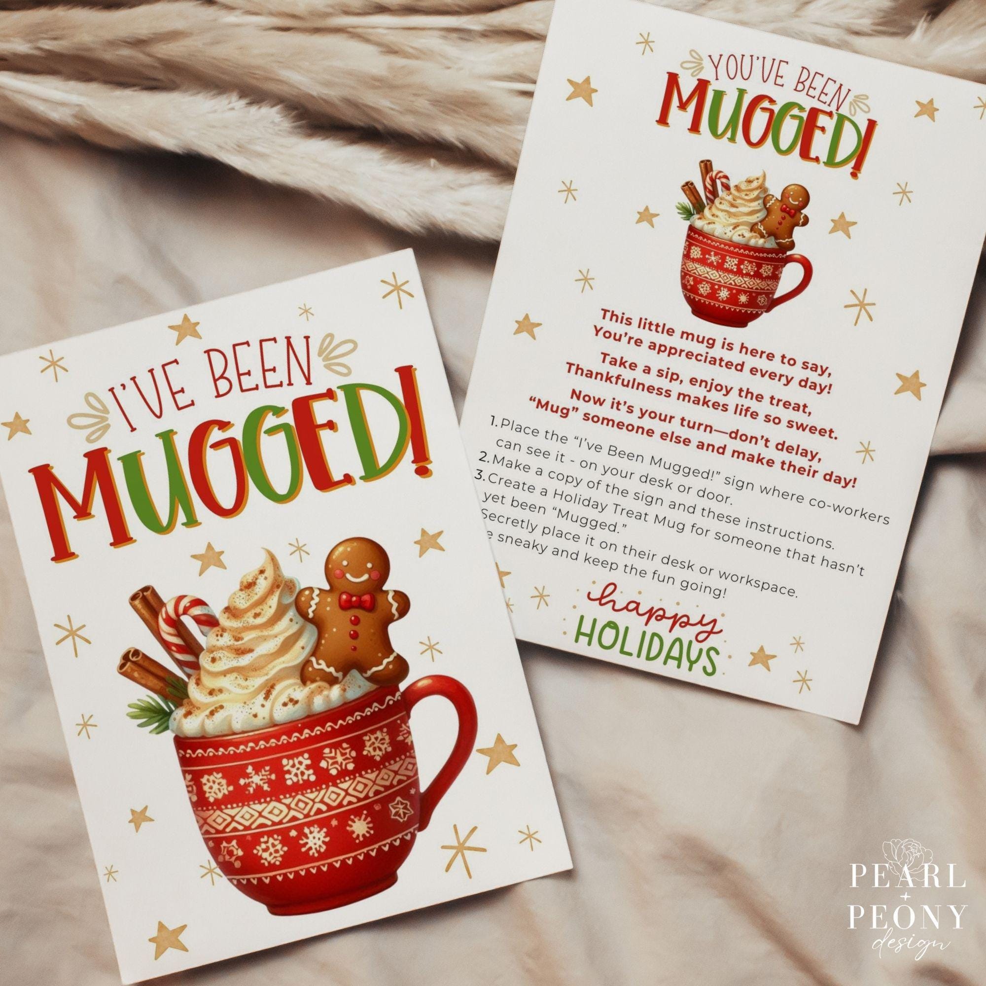 PRINTABLE Christmas You've Been Mugged Gift Exchange Game for Co ...