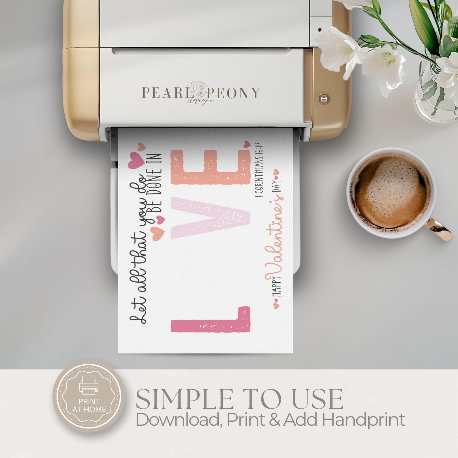 PRINTABLE Christian Valentines Day Handprint Art Craft Project, Toddler ...